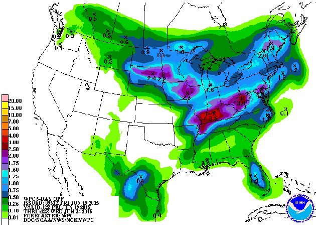 Rain Accumulation Maps Forecast June 19 The Western Producer